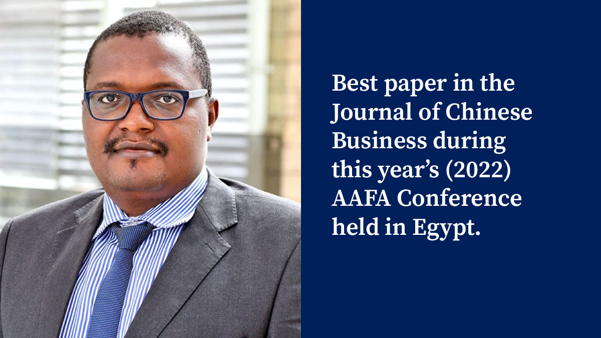 SBS Faculty Member Bags Award for the Journal of Chinese Business Best ...